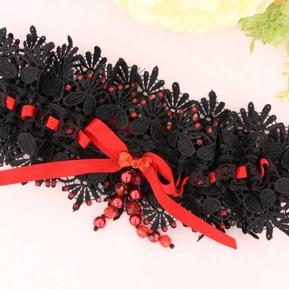 Handmade | Accessories | Stunning Red Lace Garter Perfect For Burlesque ...